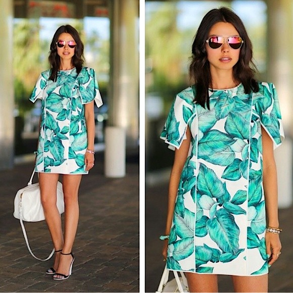 cameo | Dresses | Cameo Tropical Palm Leaf Dress | Poshmark